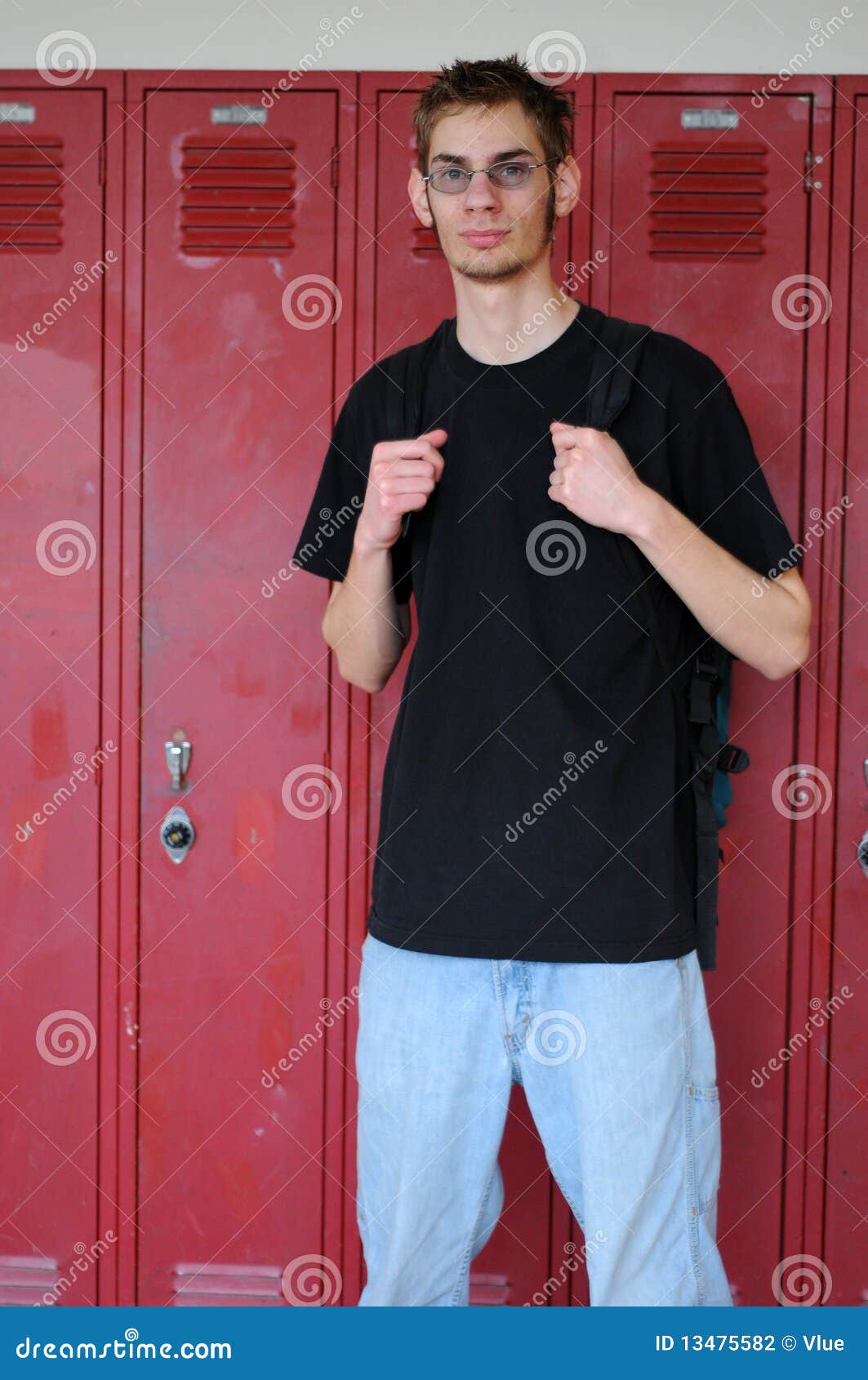 Student standing in front stock photo. Image of high - 13475582