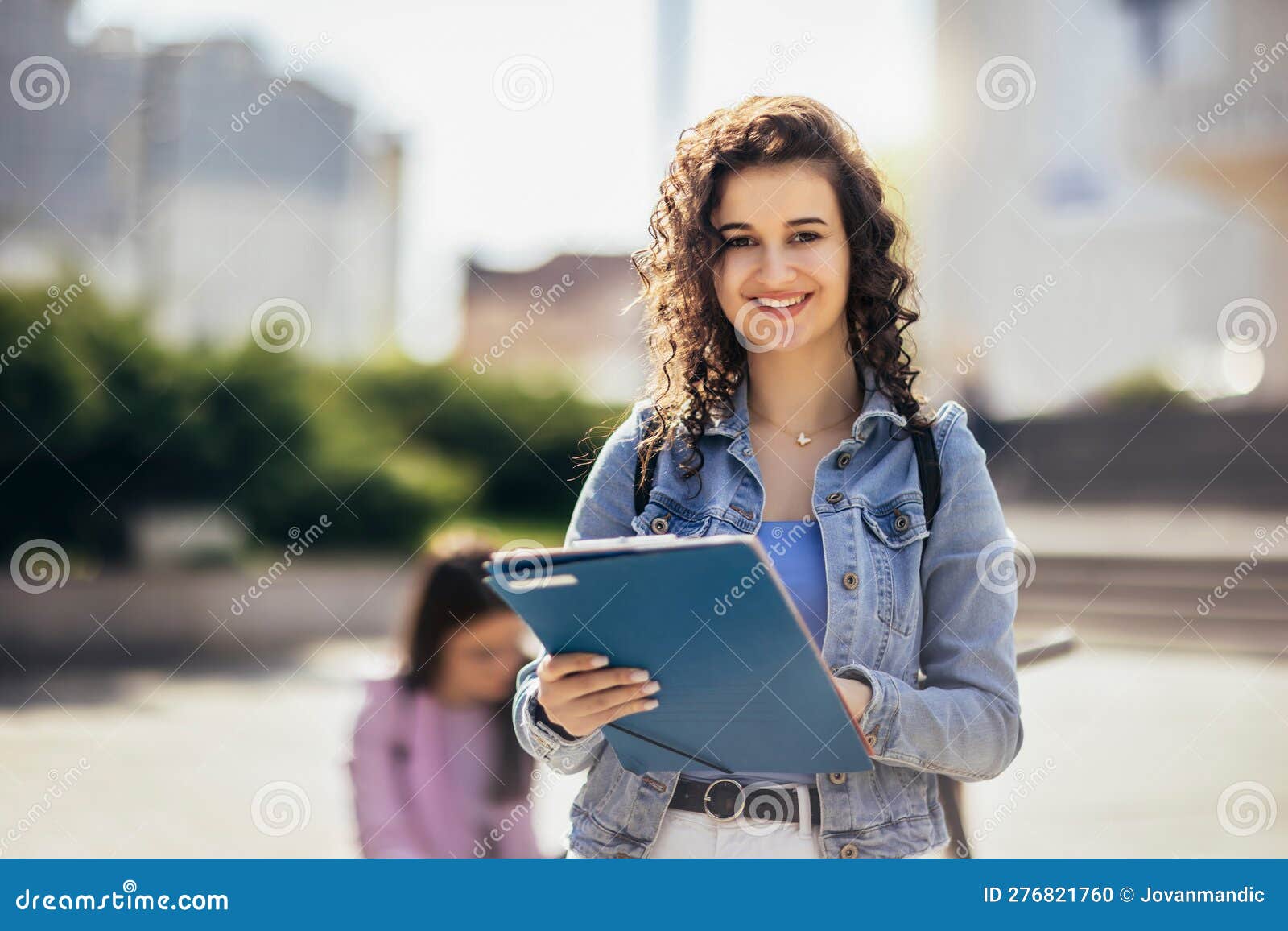 Student outside learning stock photo. Image of group - 276821760