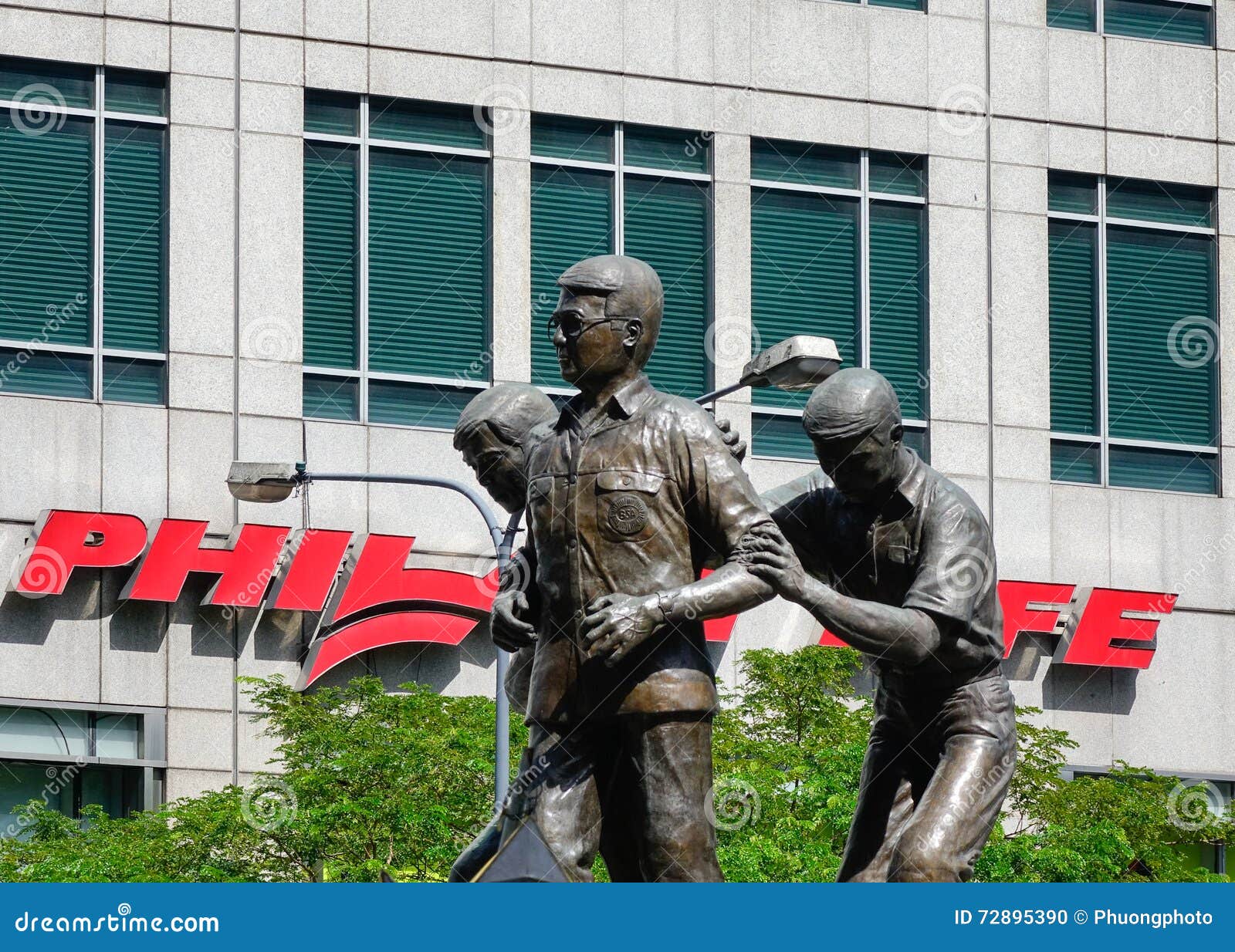 Student Statues on Ayala Street in Manila, Philippines Editorial Image ...