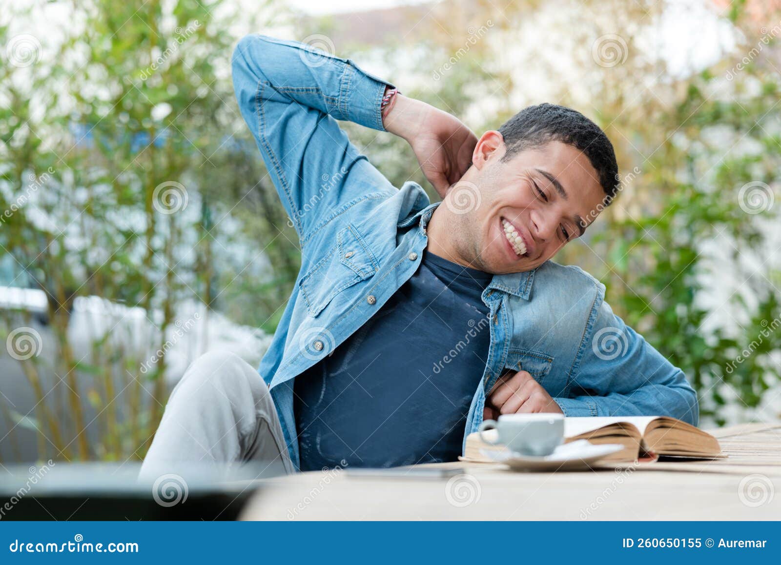 Student Stretches from Fatigue Stock Image - Image of kneads ...