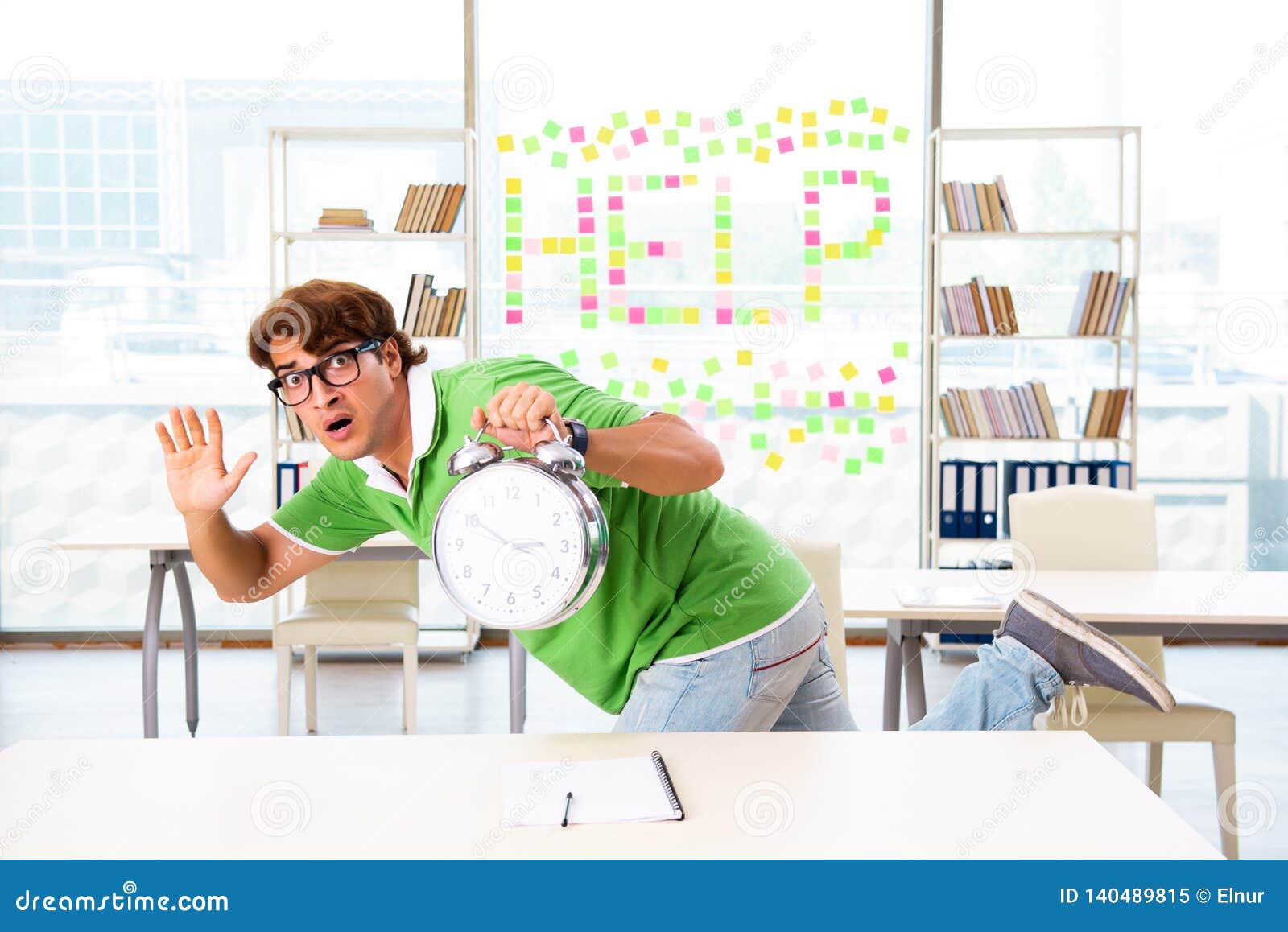 The Student Struggling at the Exam in Classroom Stock Image - Image of ...