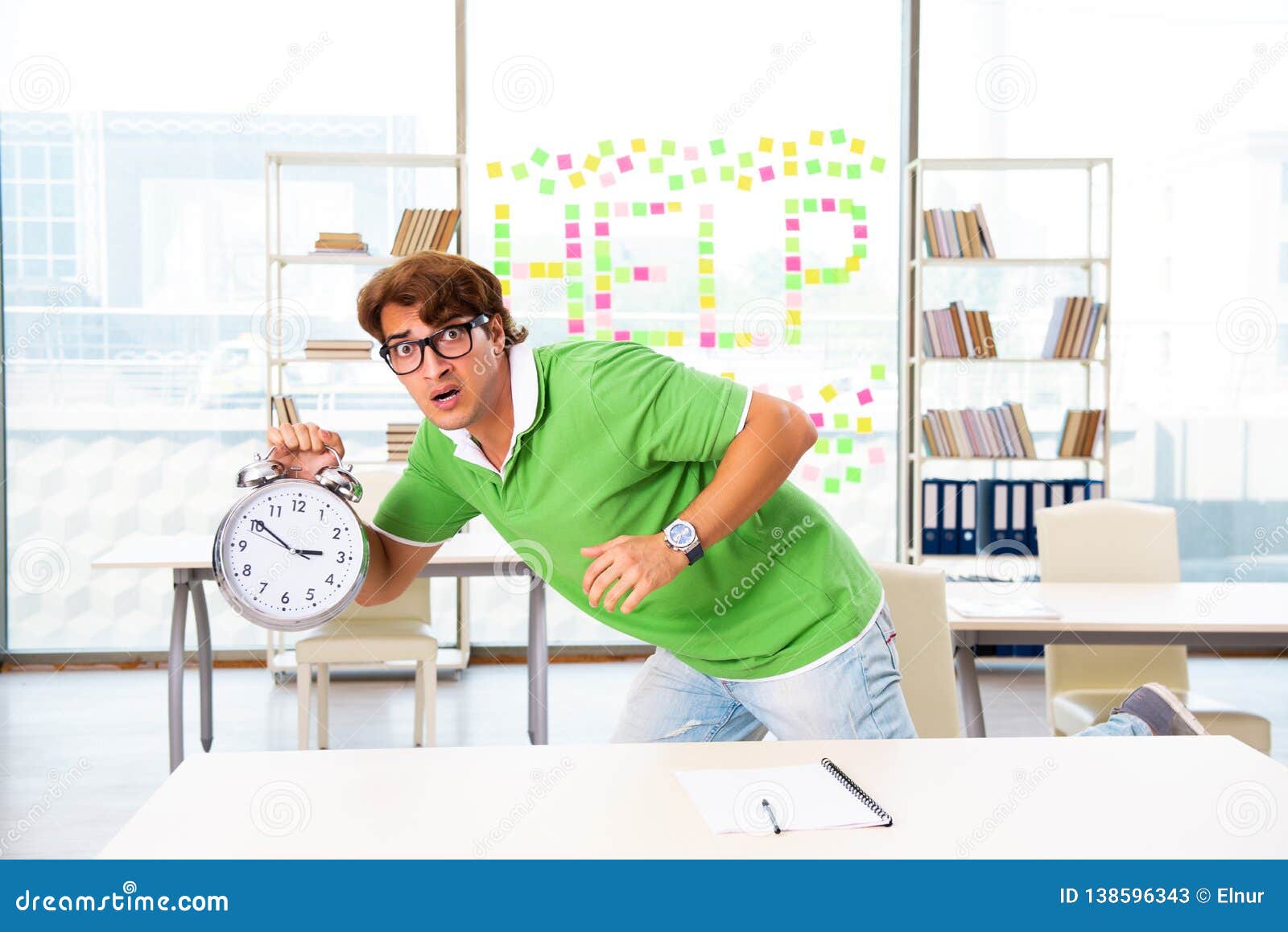 The Student Struggling at the Exam in Classroom Stock Image - Image of ...