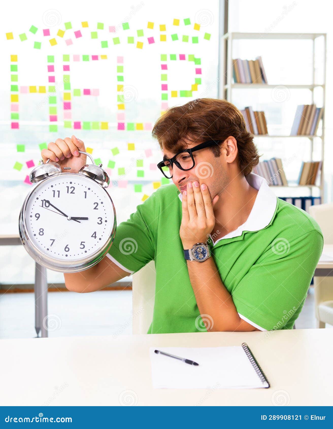 Student Struggling at the Exam in Classroom Stock Image - Image of ...