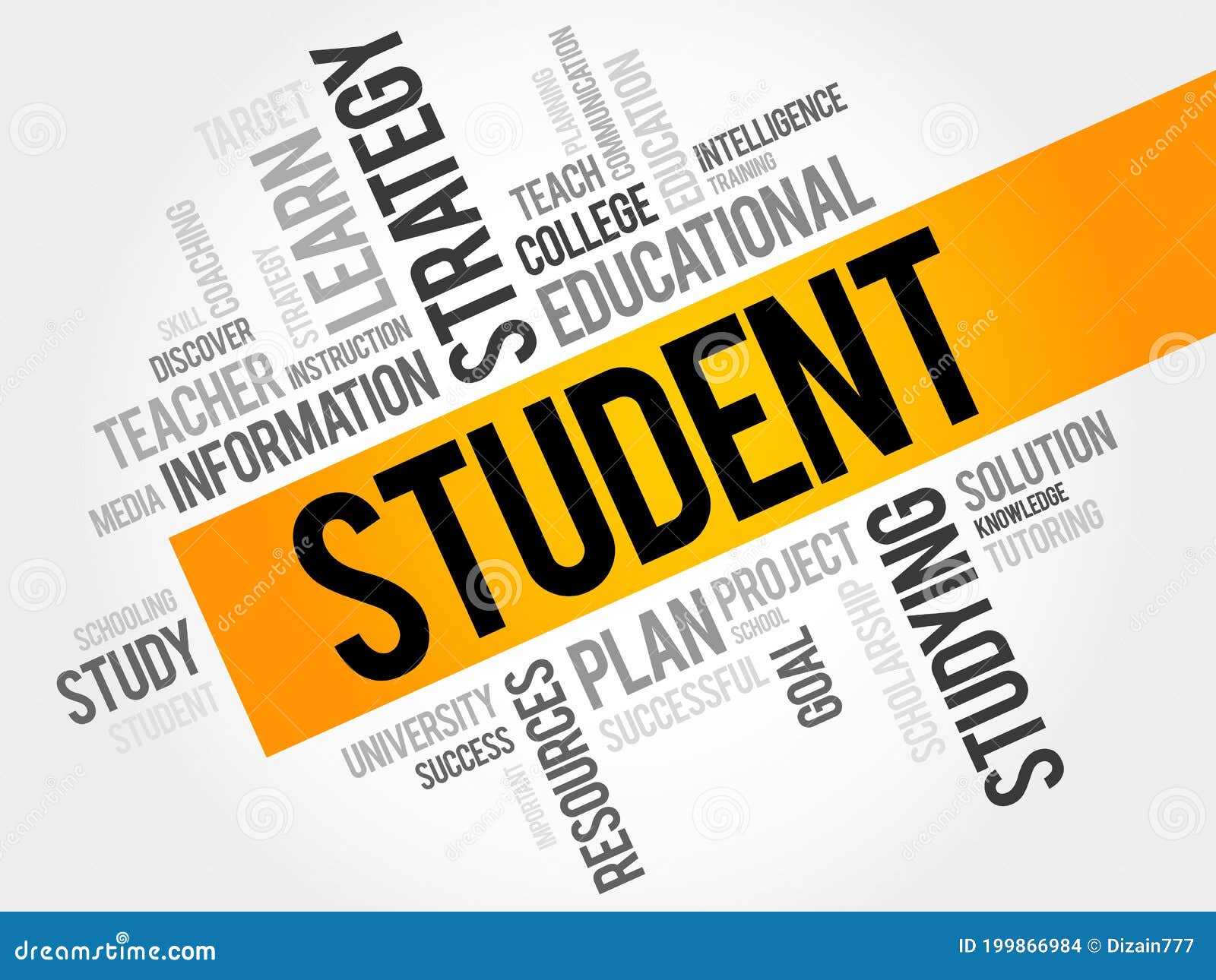 STUDENT word cloud concept stock illustration. Illustration of ...