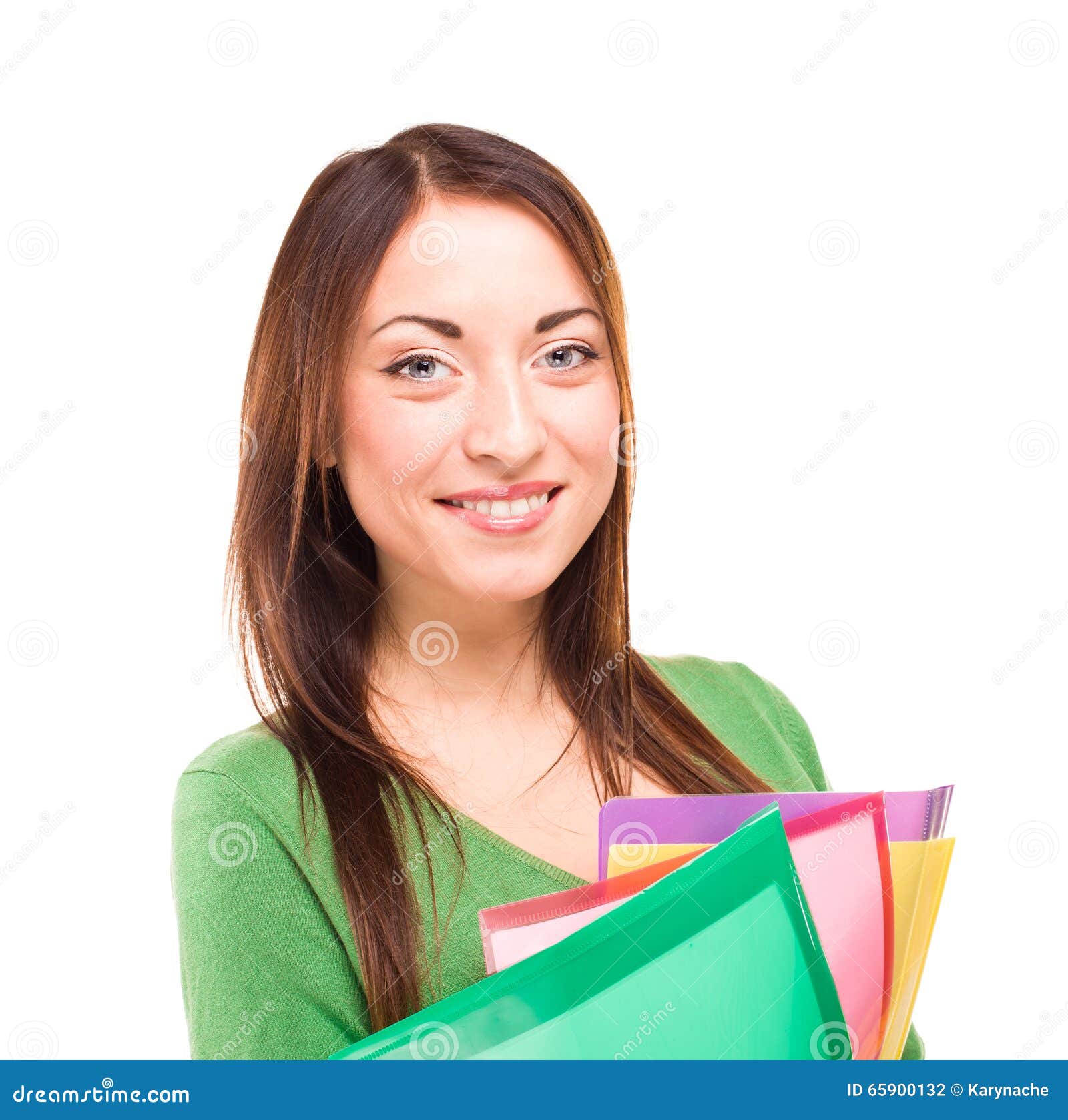 Student in the Studio on a White Background Stock Photo - Image of ...