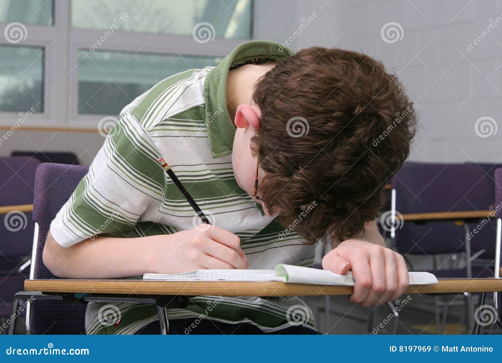 Student studying stock image. Image of chair, classroom - 8197969