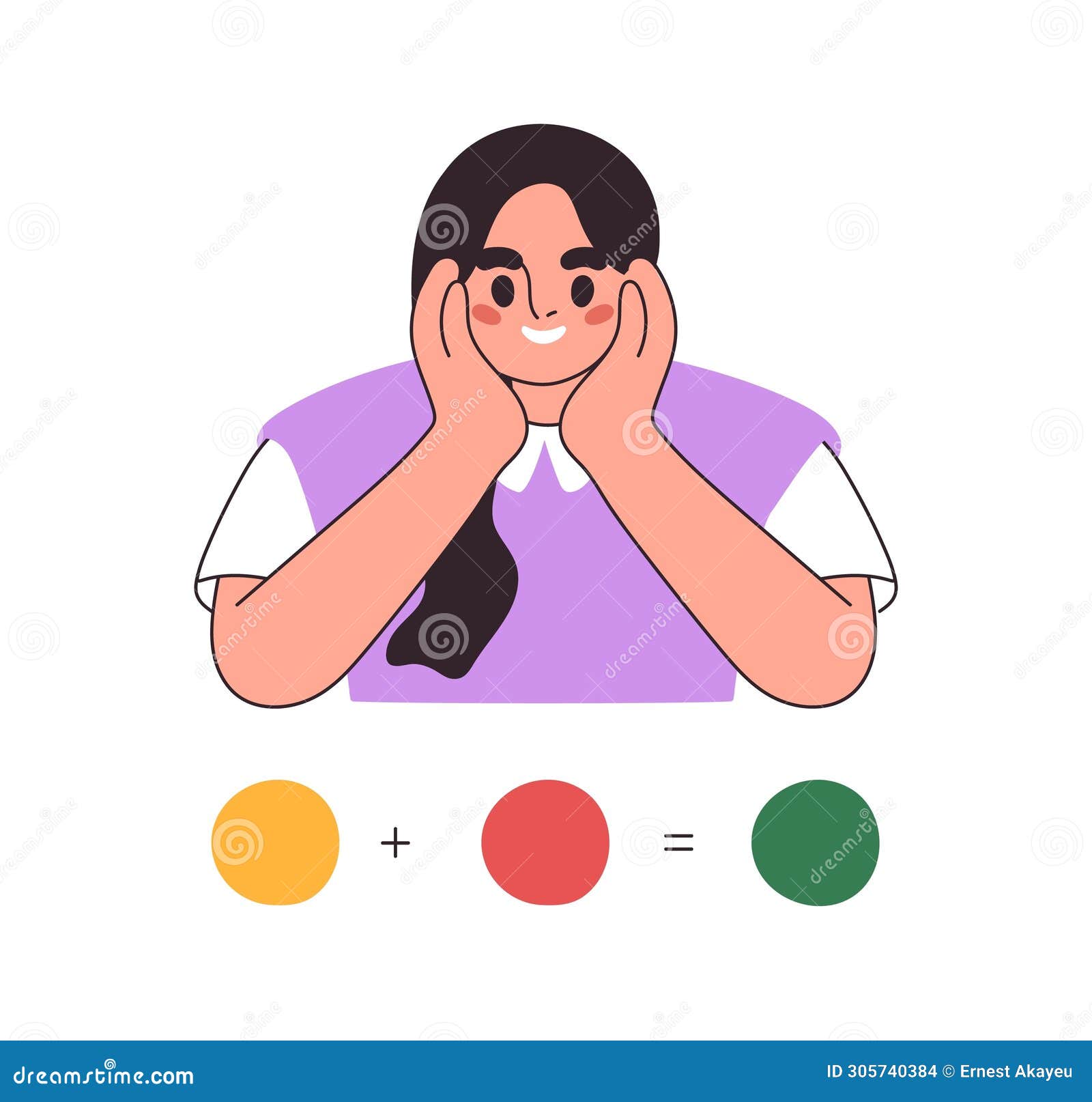 Student Studying, Calculating. Girl Learner Thinking about Formula ...