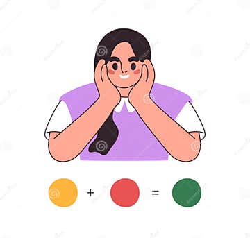 Student Studying, Calculating. Girl Learner Thinking about Formula ...