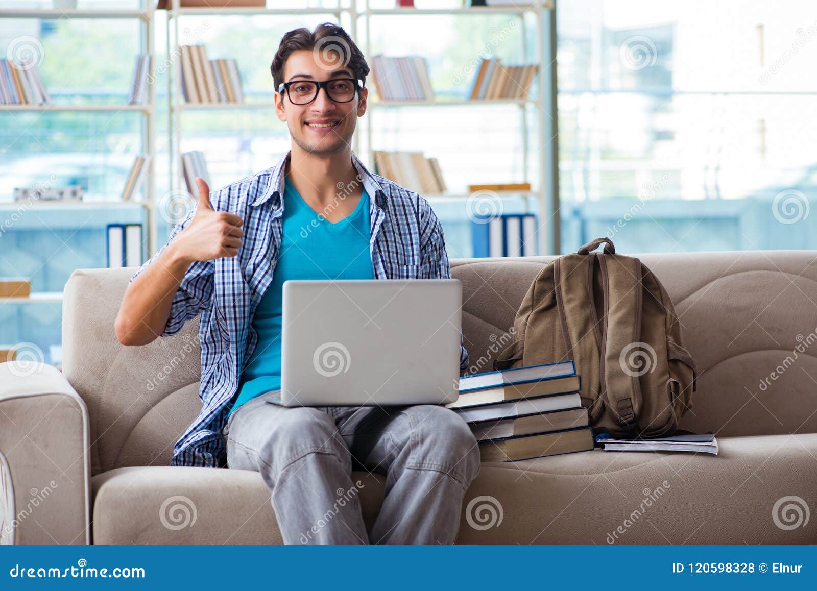 Student Studying at Home for Exams Stock Photo - Image of preparing ...