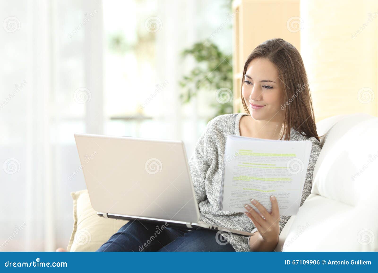 Student Studying and Learning with Laptop Stock Photo - Image of ...