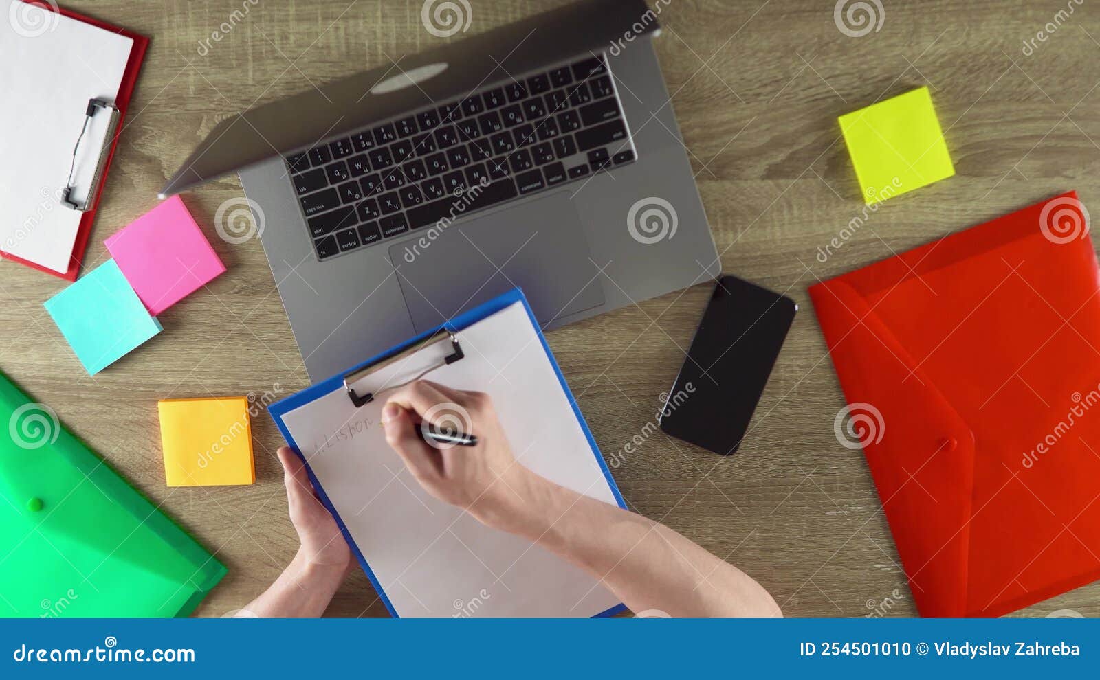 Student is Studying with Notebook and Laptop at Home. Stock Footage ...