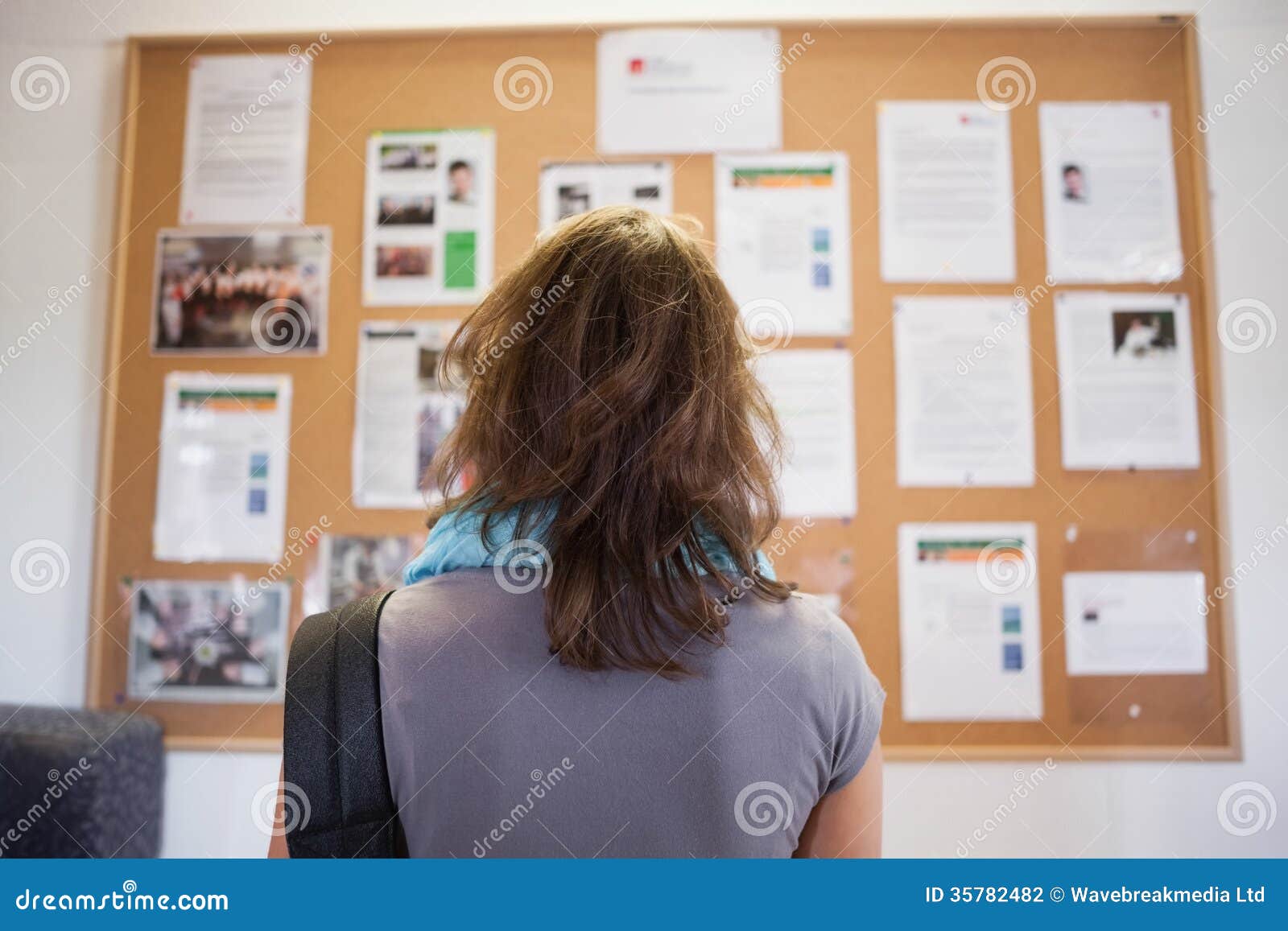 Student Studying Notice Board Stock Photo - Image of studying, notices ...