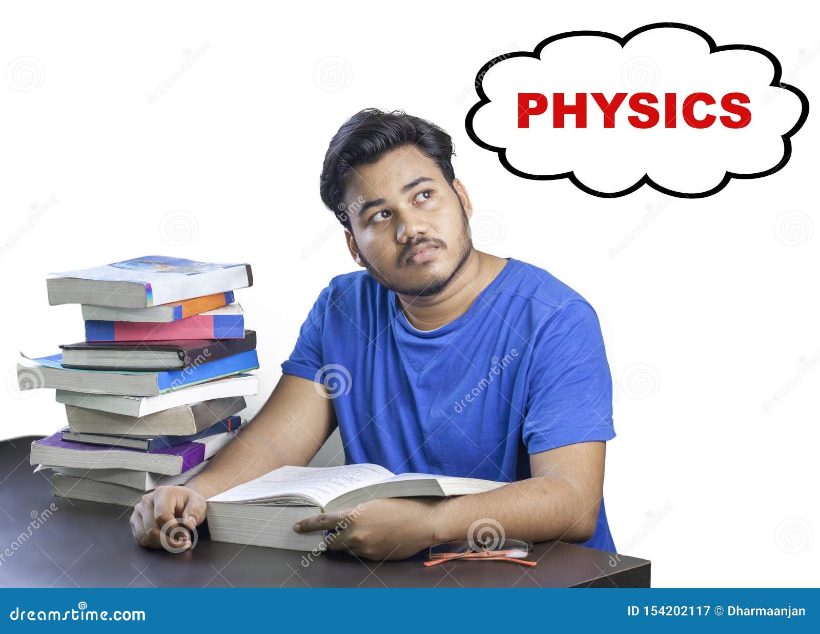 STUDENT STUDYING and THINKING Stock Image - Image of caucasian, exam ...