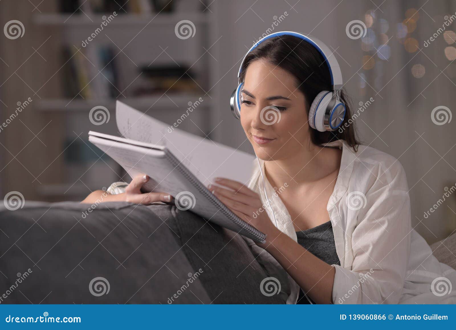Student Studying Turning Page on Notebook Stock Photo - Image of ...