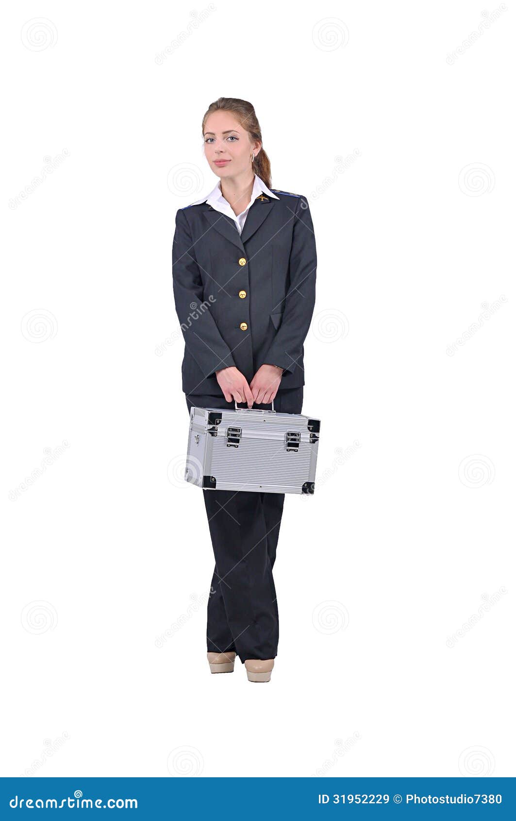 Student with a suitcase stock image. Image of valise - 31952229