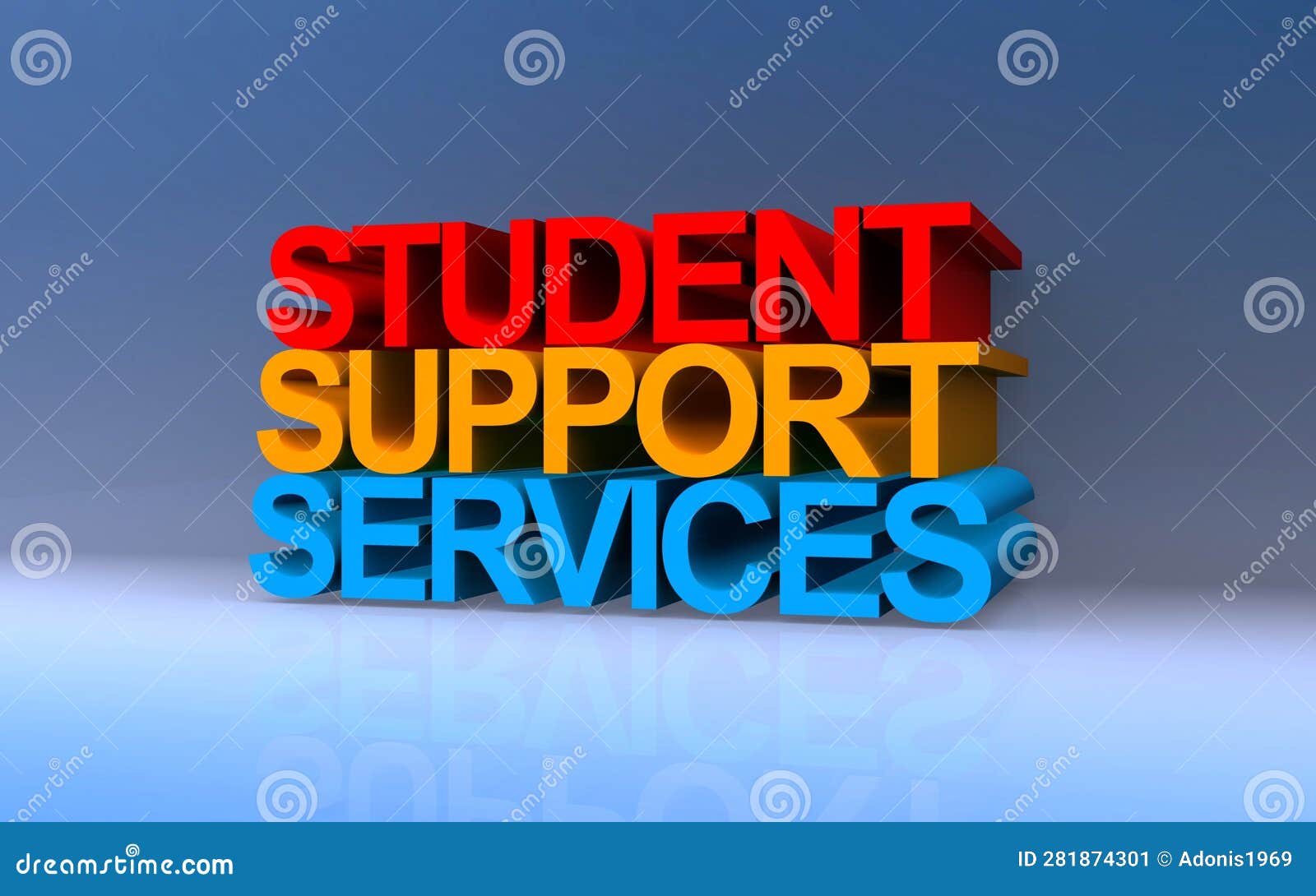 Student Support Services on Blue Stock Illustration - Illustration of ...