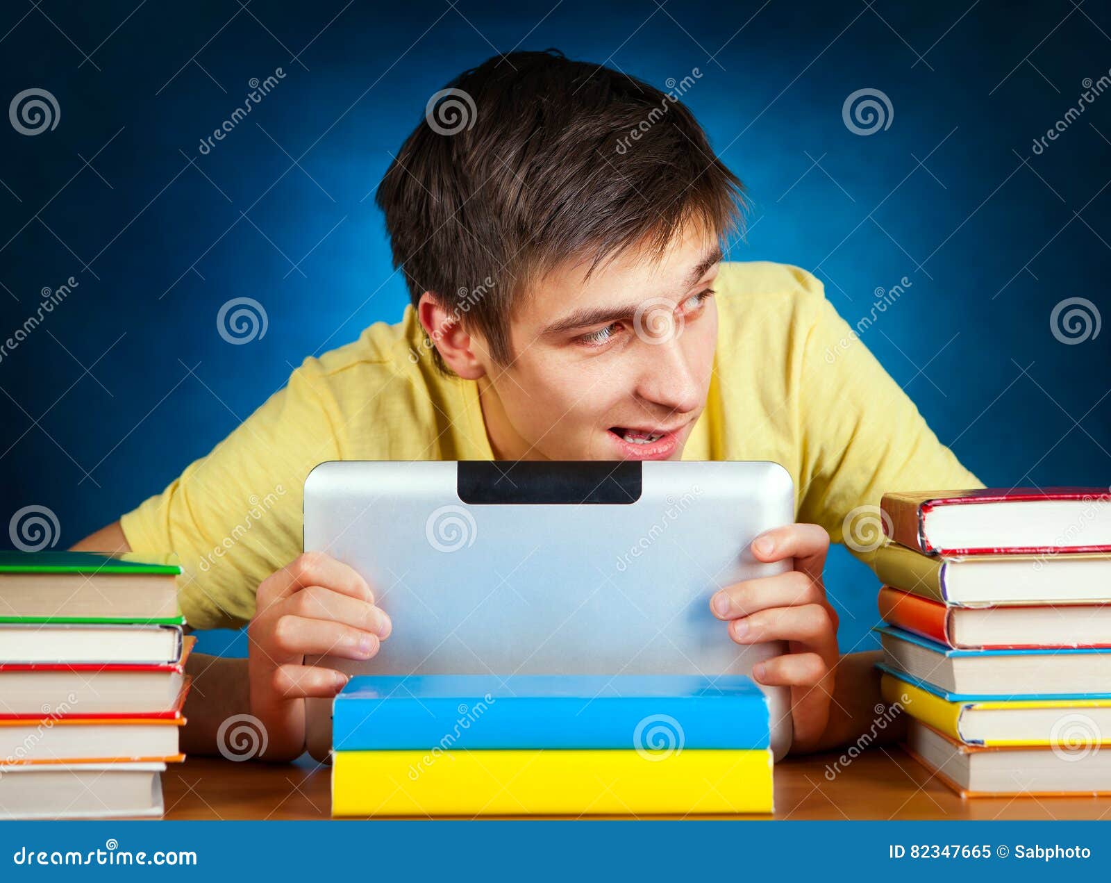 Student with Tablet Computer Stock Image - Image of face, male: 82347665