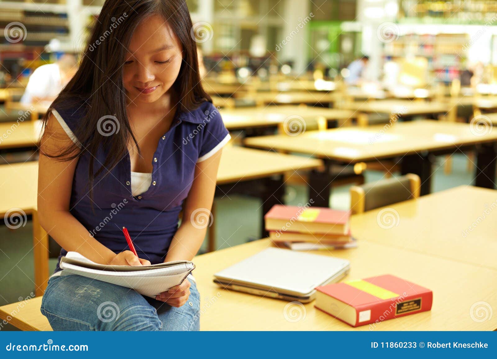 Student taking notes stock image. Image of notebook, female - 11860233