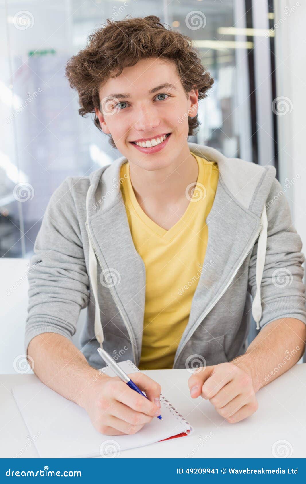 Student Taking Notes in Class Stock Image - Image of classroom ...