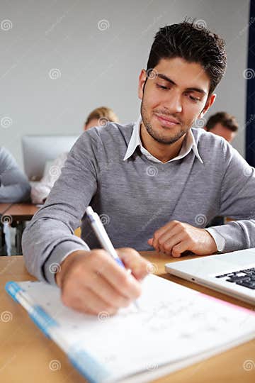 Student Taking Notes in University Stock Photo - Image of exam ...