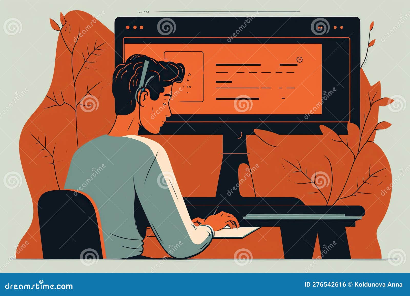 A Student Taking an Online Exam on a Computer, Created with Generative ...