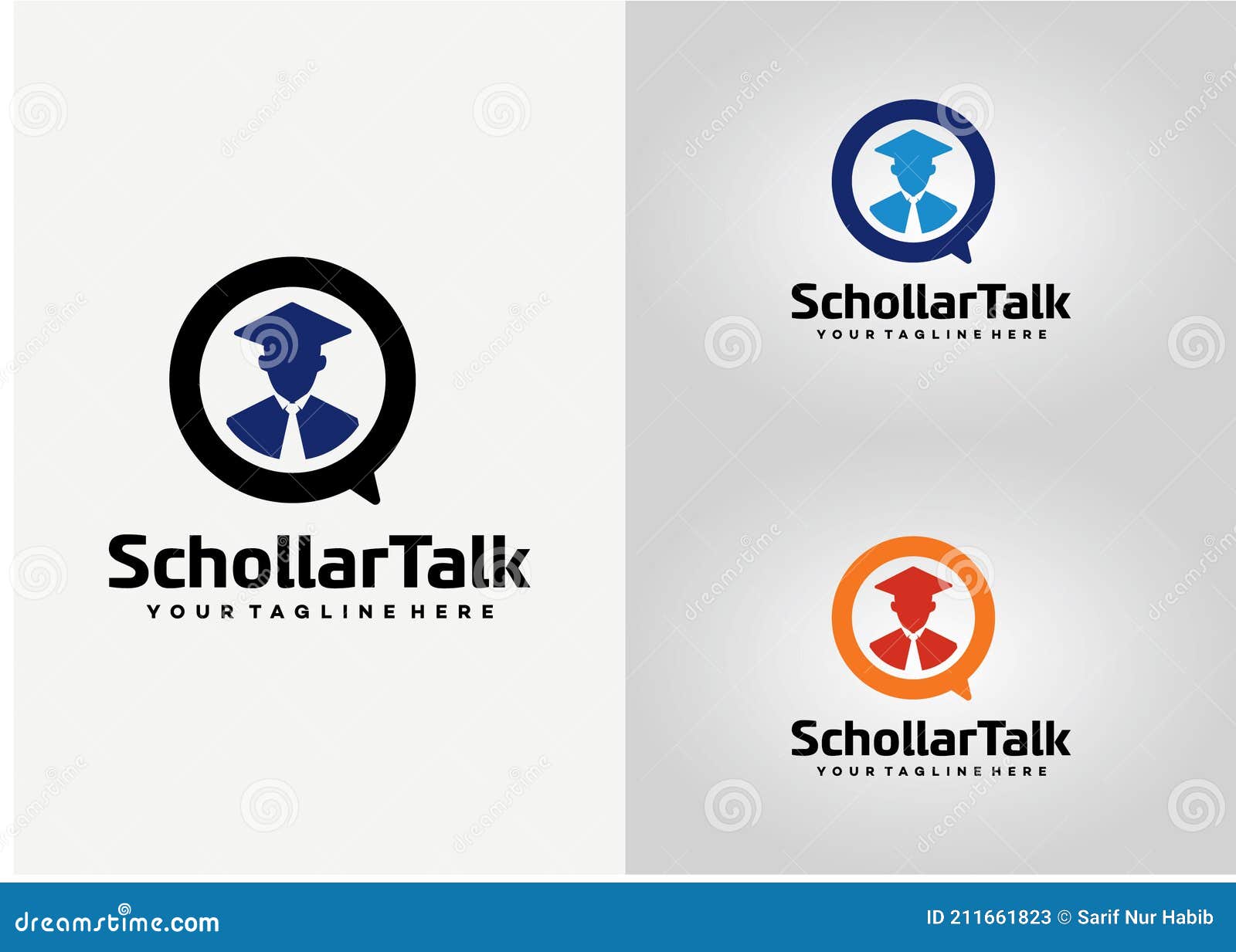 Student Talk Logo Design Template Stock Vector - Illustration of ...