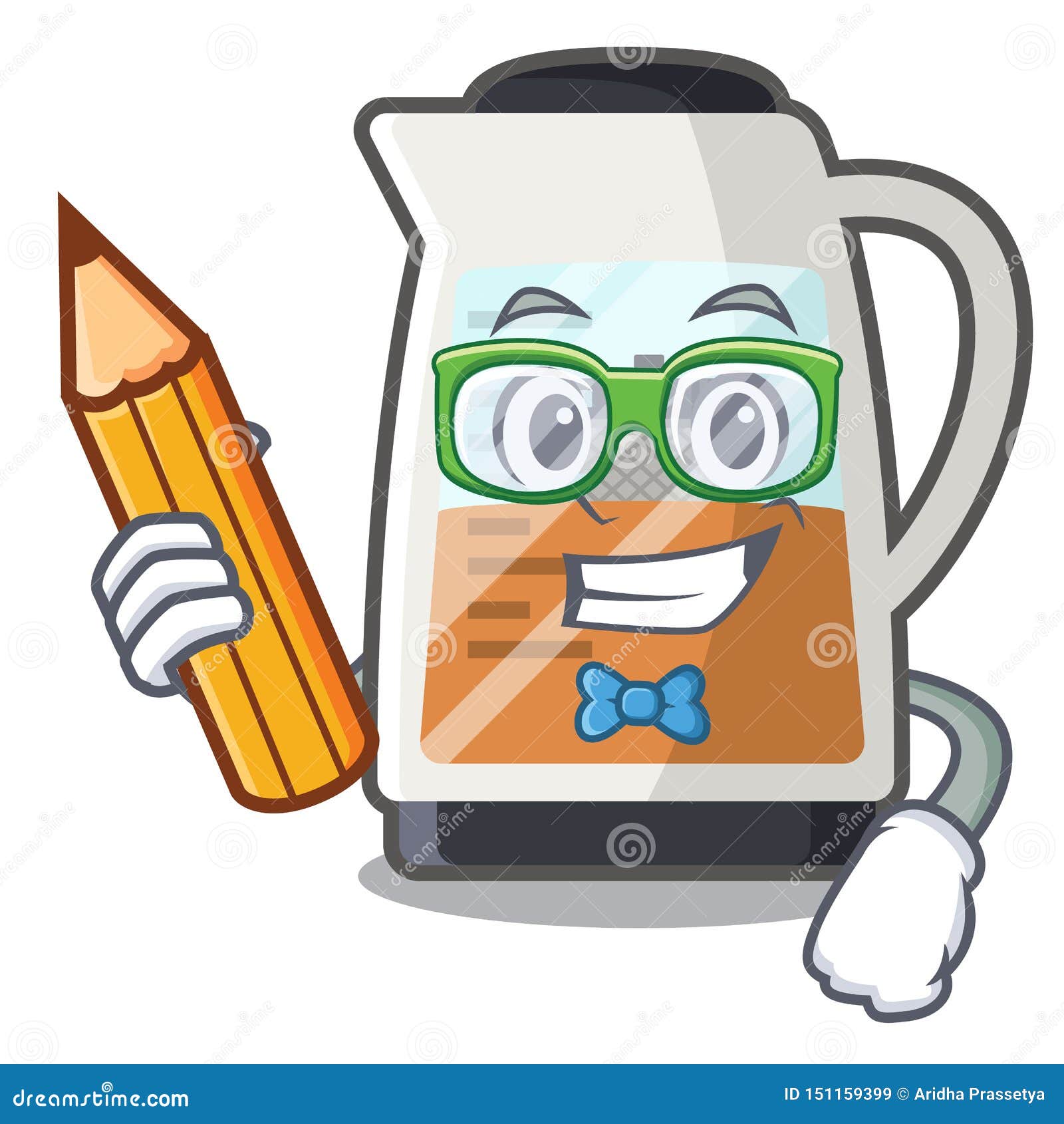 Student Tea Maker in the Cartoon Shape Stock Vector - Illustration of ...