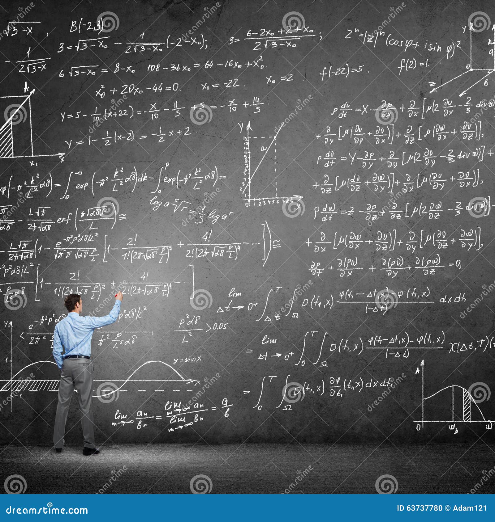 Student or Teacher at Blackboard Stock Photo - Image of chalkboard ...