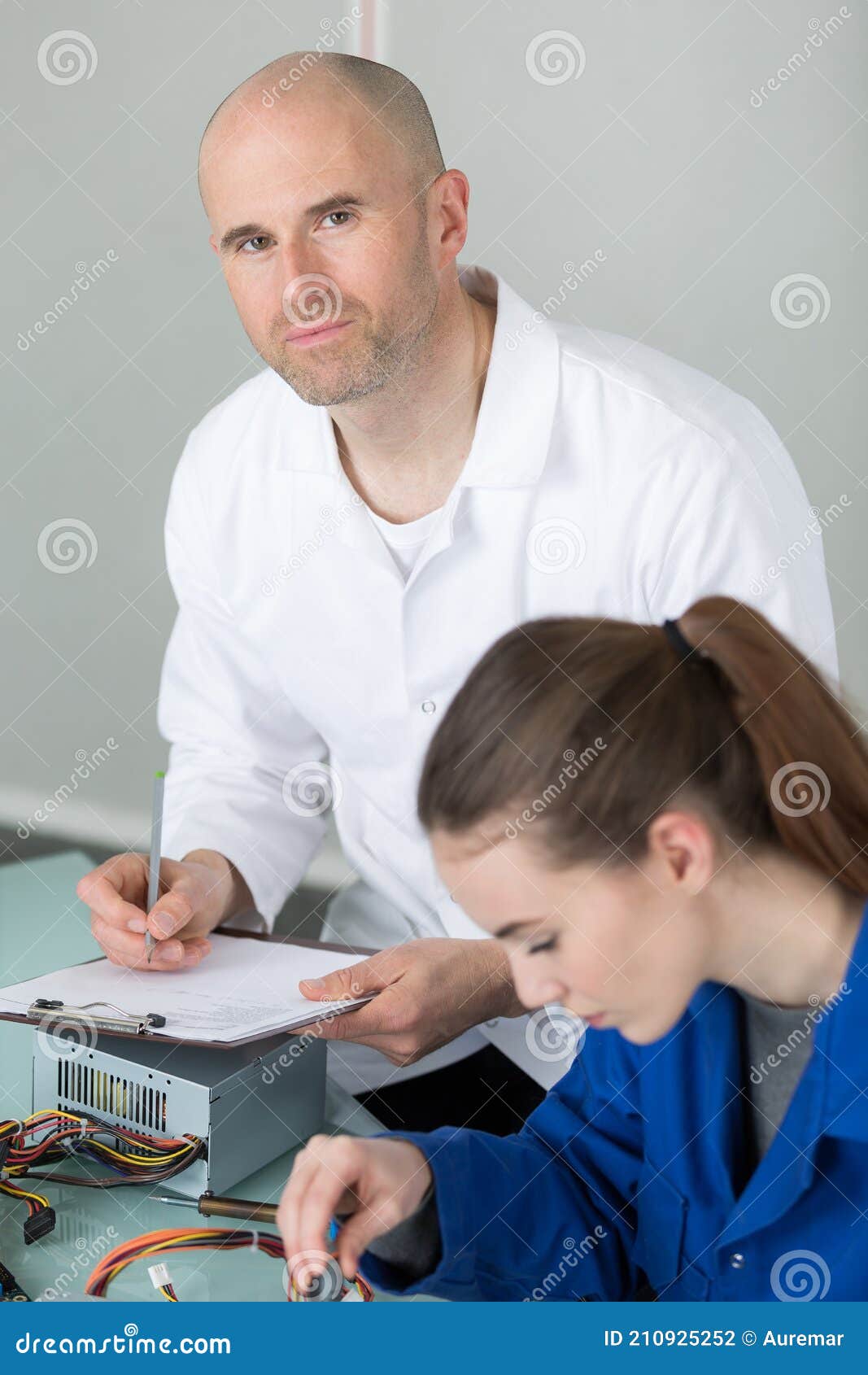 Student and Teacher in Electrical Engineering Course Stock Photo ...
