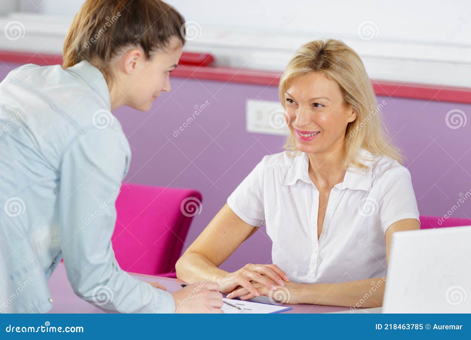 Student and Teacher Learning Together Stock Image - Image of ...