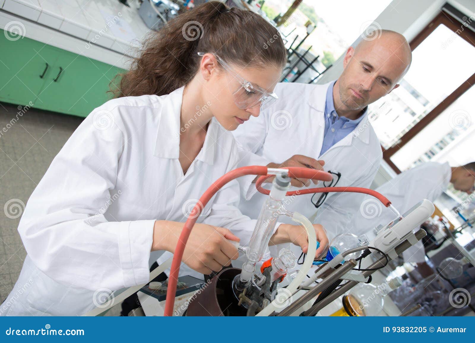 Student and Teacher Working on Robotic Arm Together Stock Image - Image ...