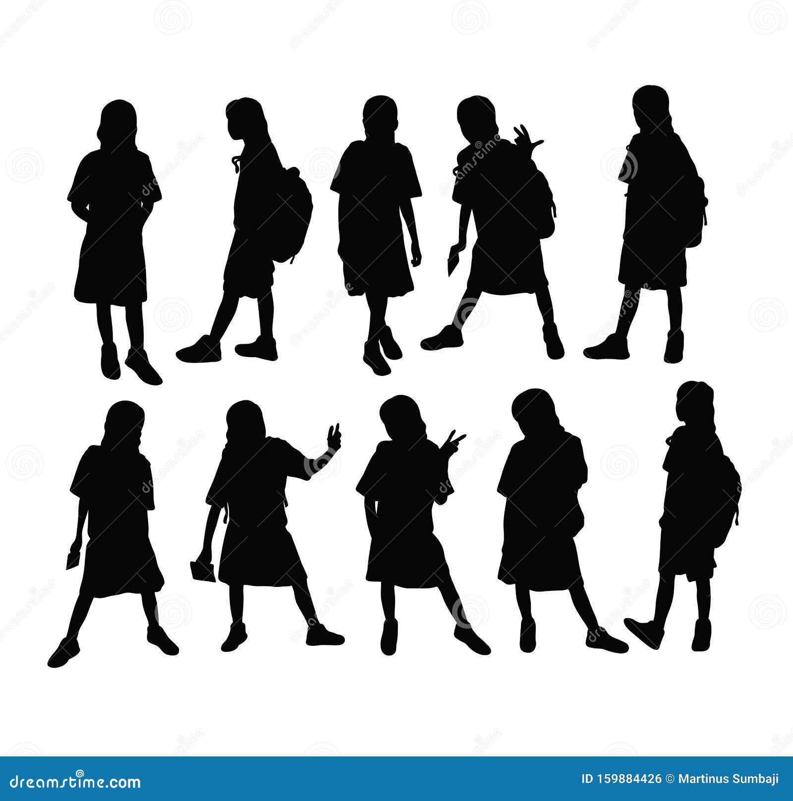 Student Team Silhouette stock vector. Illustration of happy - 159884426