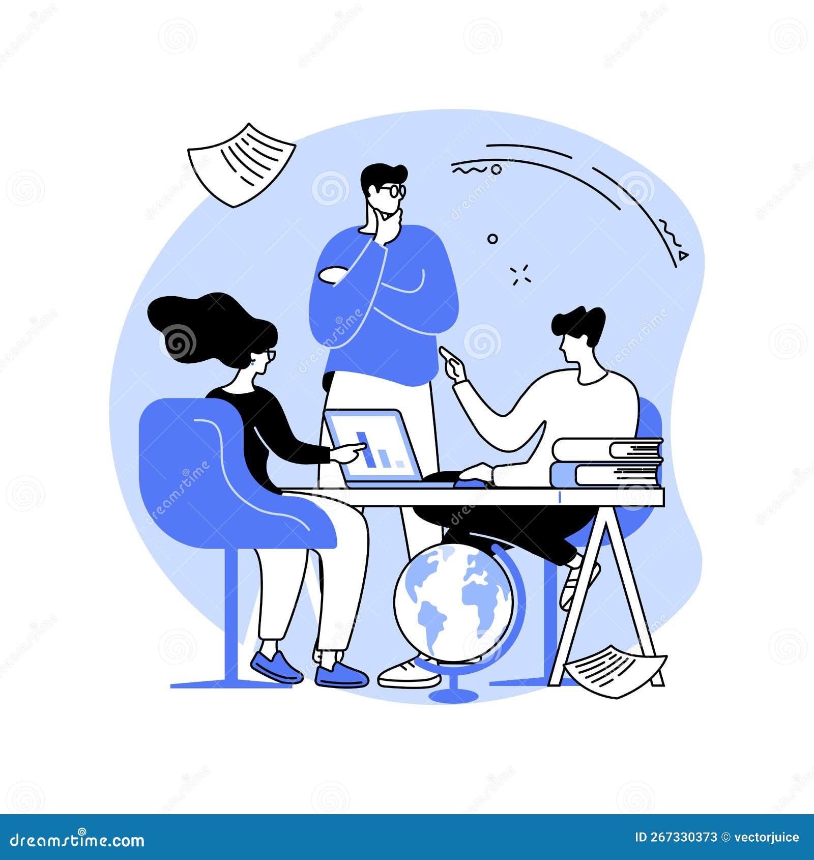Student Teamwork Isolated Cartoon Vector Illustrations Stock Vector ...