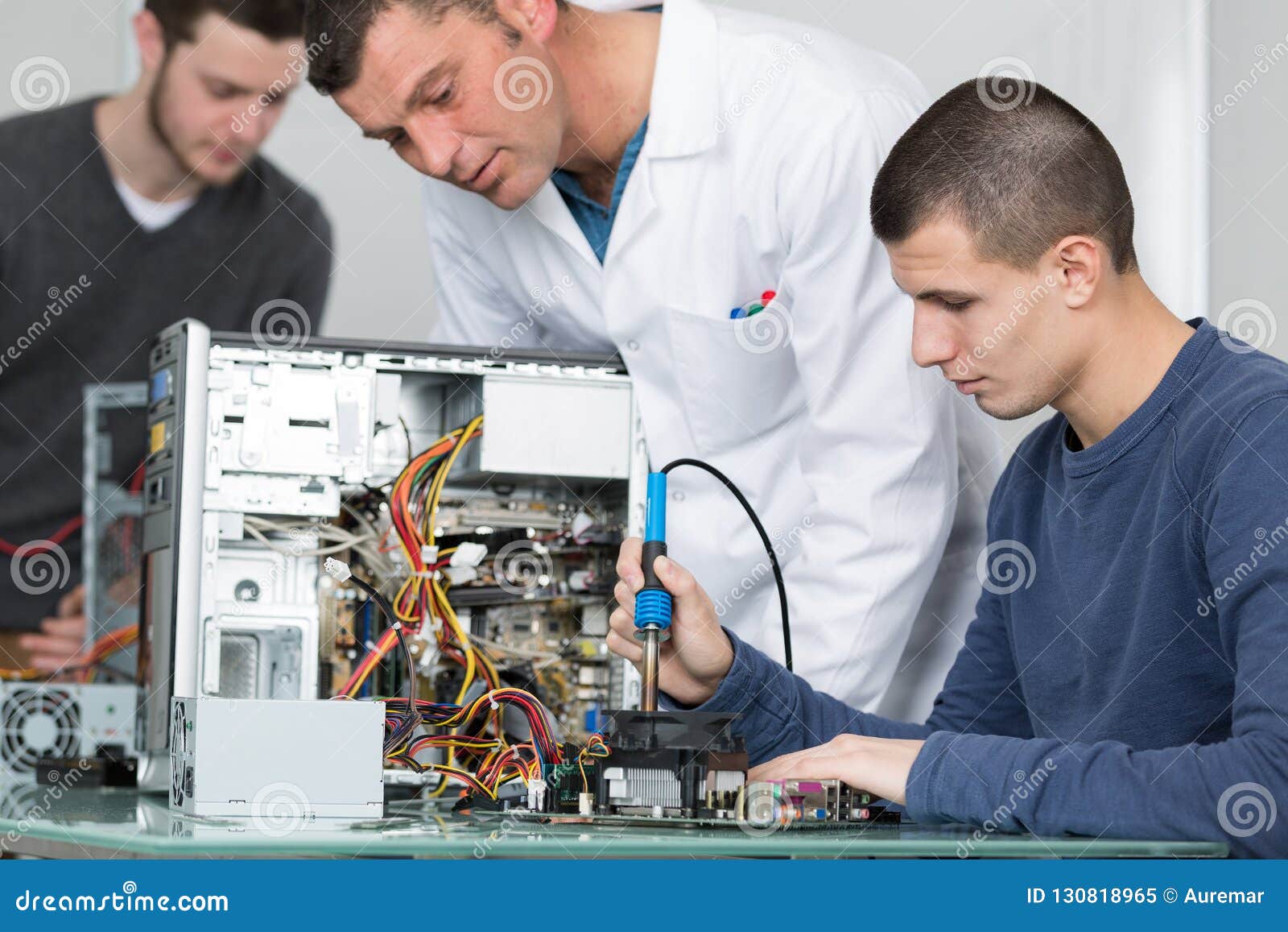 Student in Technology Fixing Computer Processing Stock Image - Image of ...