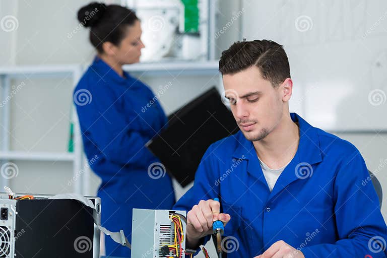 Student in Technology Repairing Computer Stock Image - Image of ...