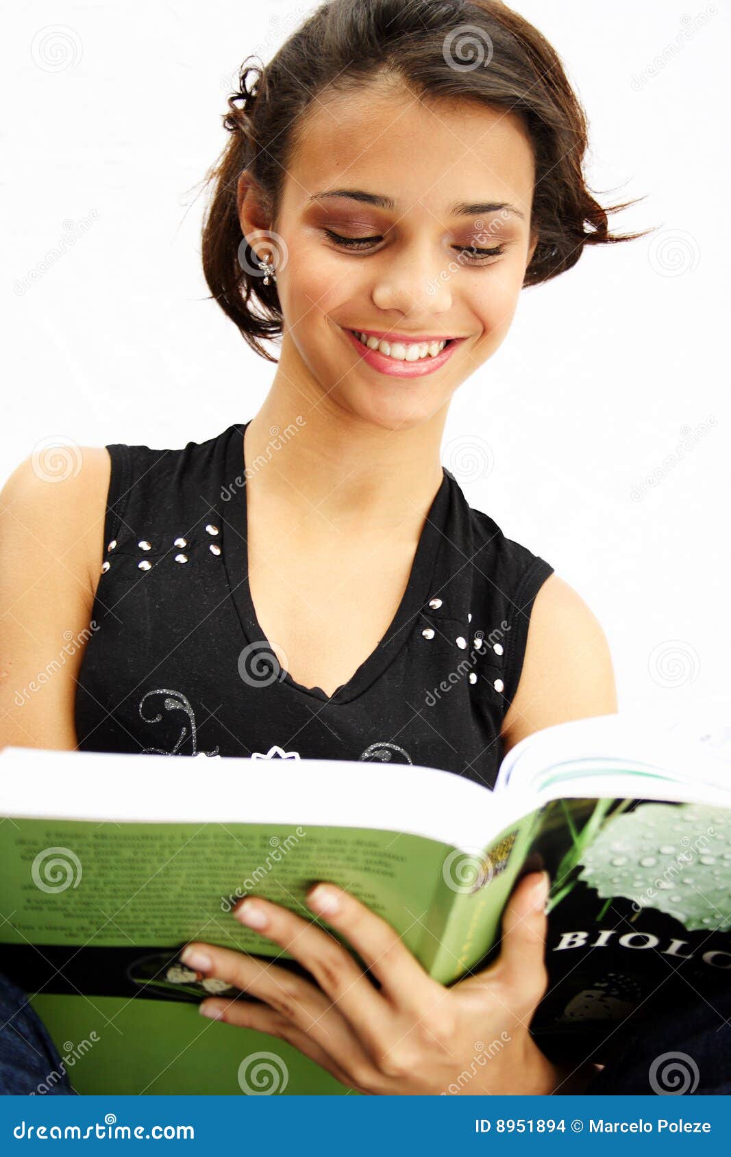 Student Teenage Girl Reading Stock Photo - Image of happy, pretty: 8951894