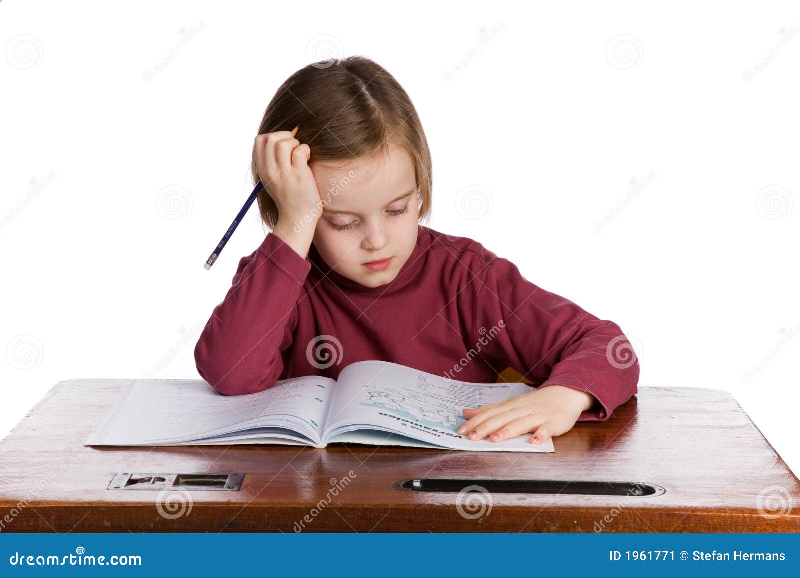 Student thinking stock image. Image of book, isolated - 1961771