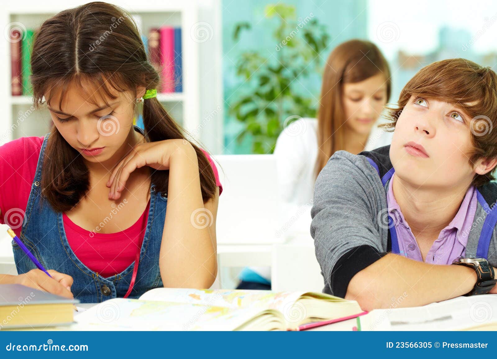 Student thinking stock image. Image of learn, inspiration - 23566305