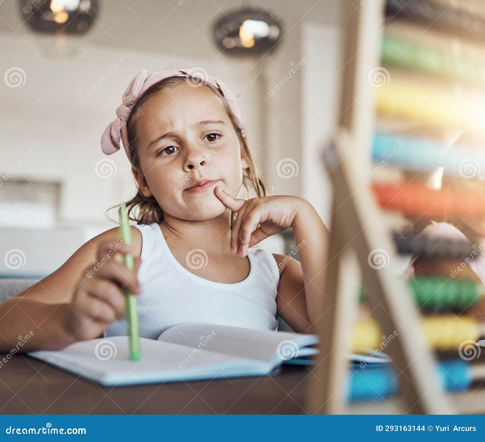Student Thinking, Child and Abacus for Home Education, Math Learning ...