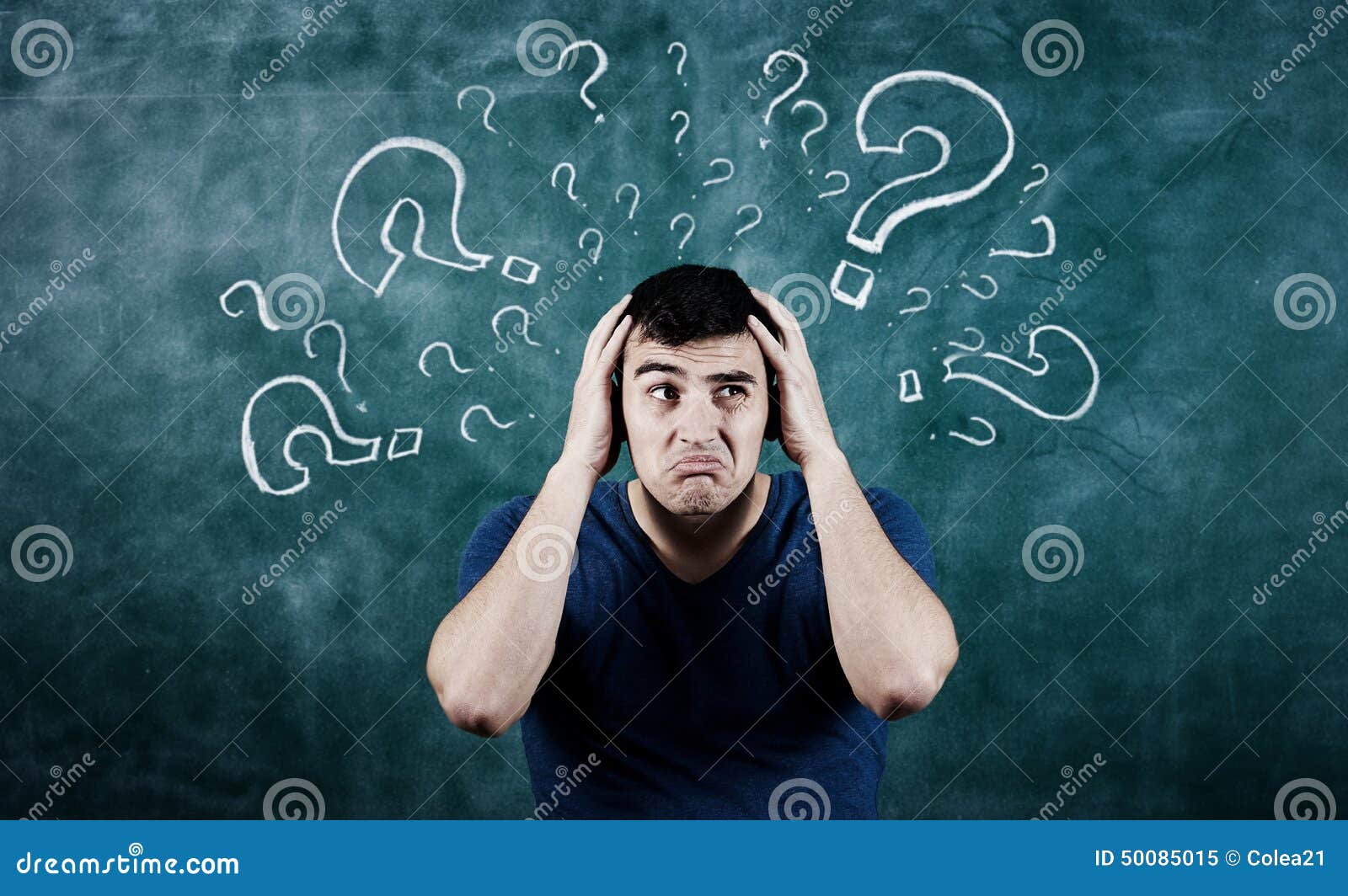 Student Thinking stock image. Image of clueless, creative - 50085015