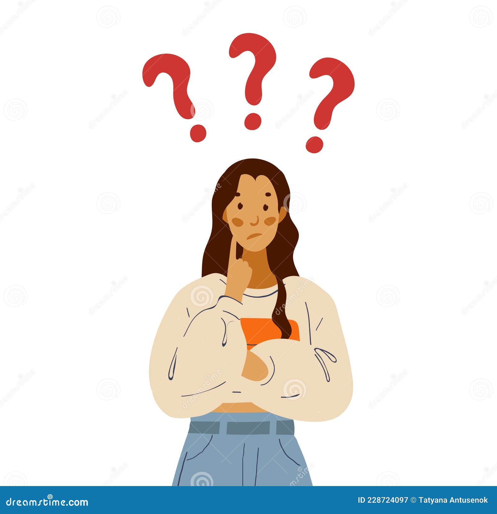 The Student Thinks about the Problem, the Girl Solves the Question ...