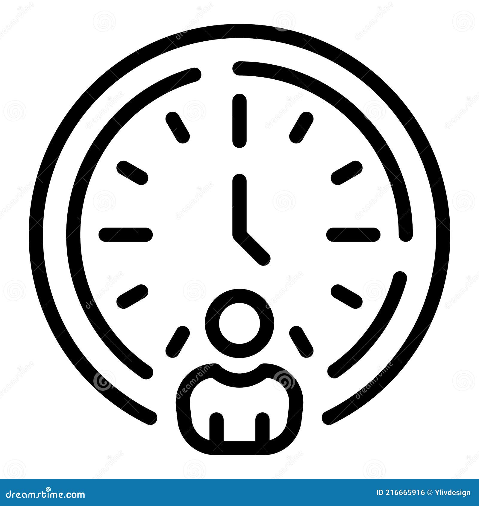 Student Time Icon, Outline Style Stock Vector - Illustration of ...