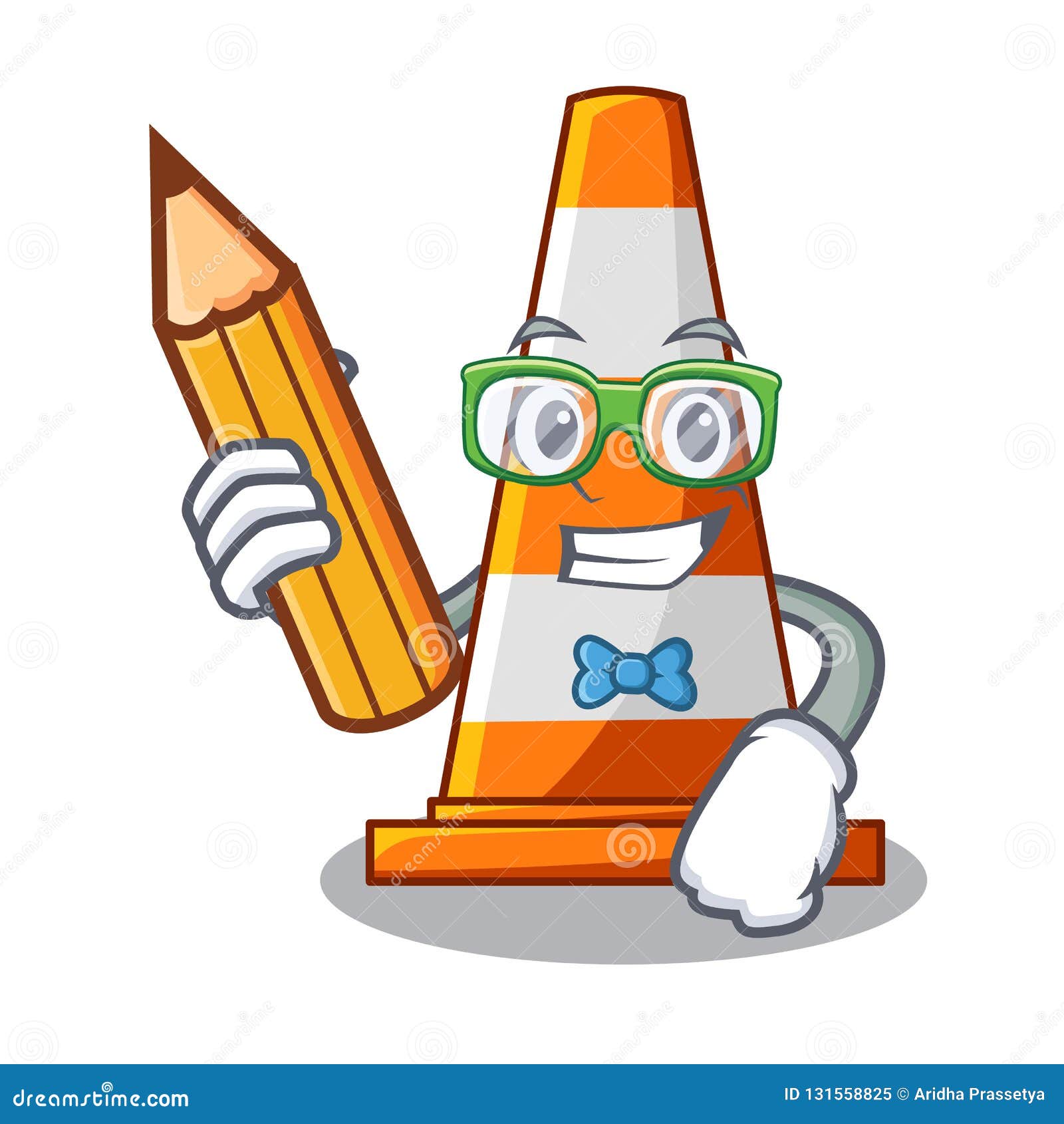 Student Traffic Cone on Made in Cartoon Stock Vector - Illustration of ...