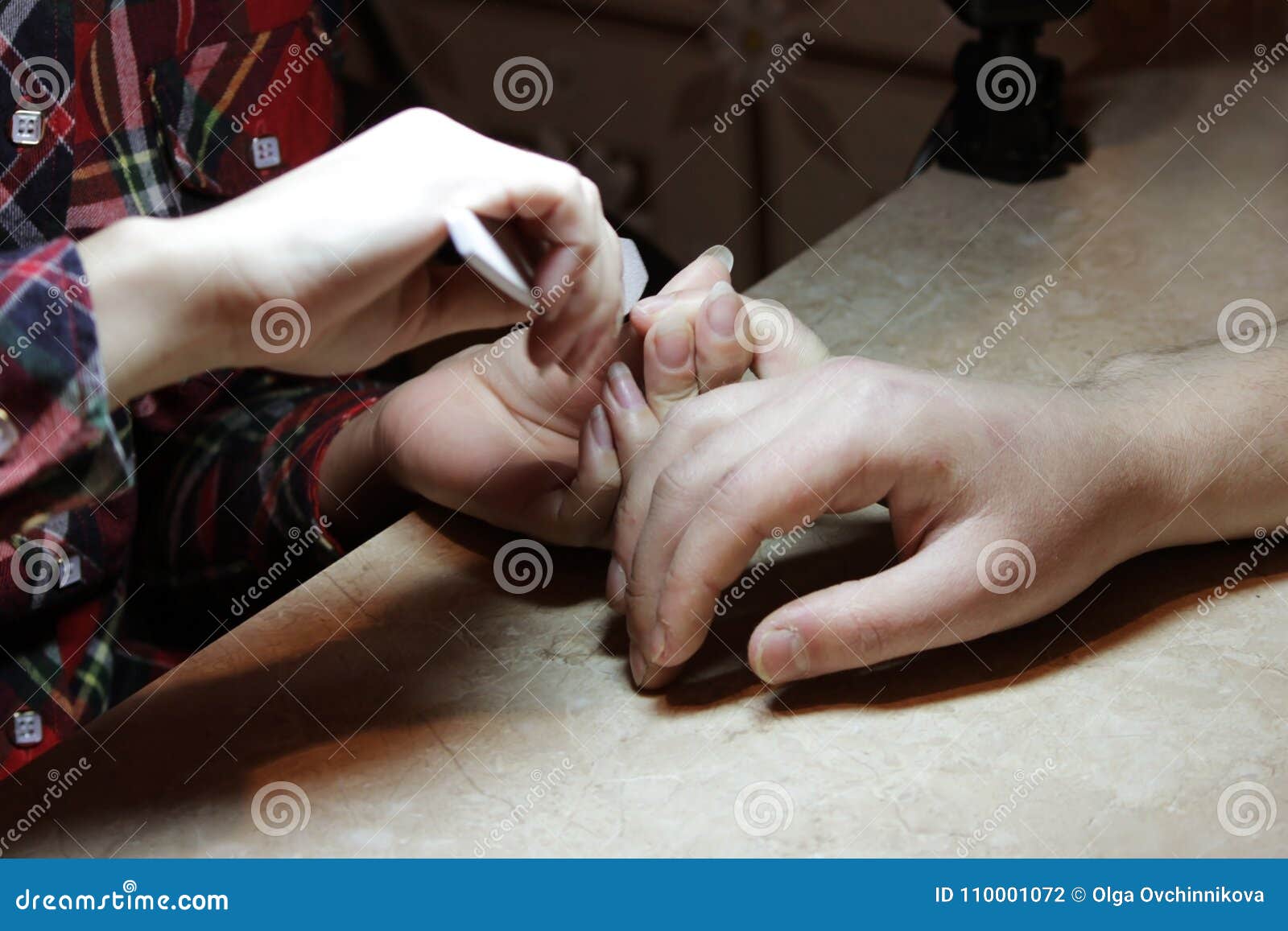 A Student at the Training Courses of a Manicure Gives Shape To Nails ...