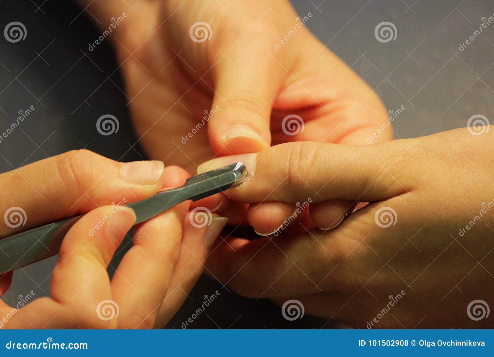 A Student at the Training Courses of a Manicure Prepares the Hand of a ...