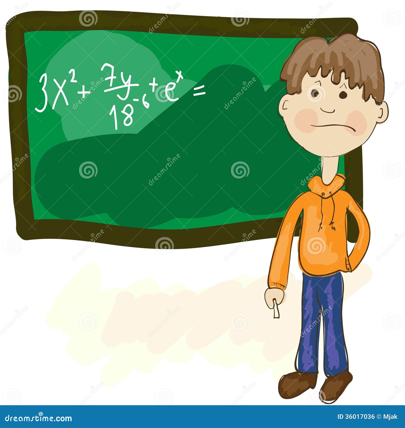 Confused Student Has Question Flat Illustration Cartoon Vector ...
