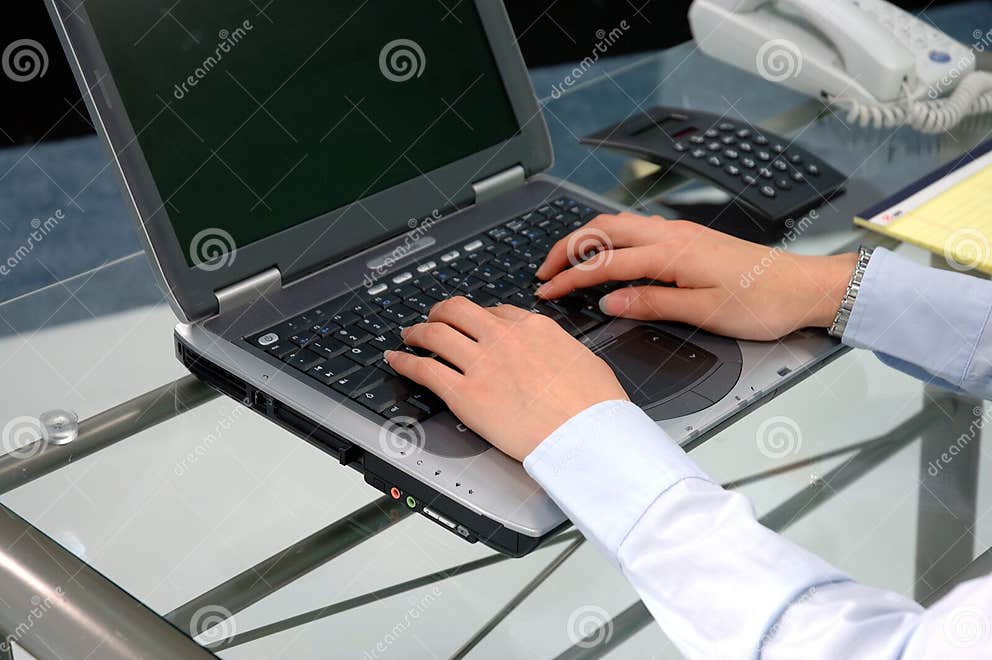 Student Typing stock image. Image of laptop, type, hands - 61051