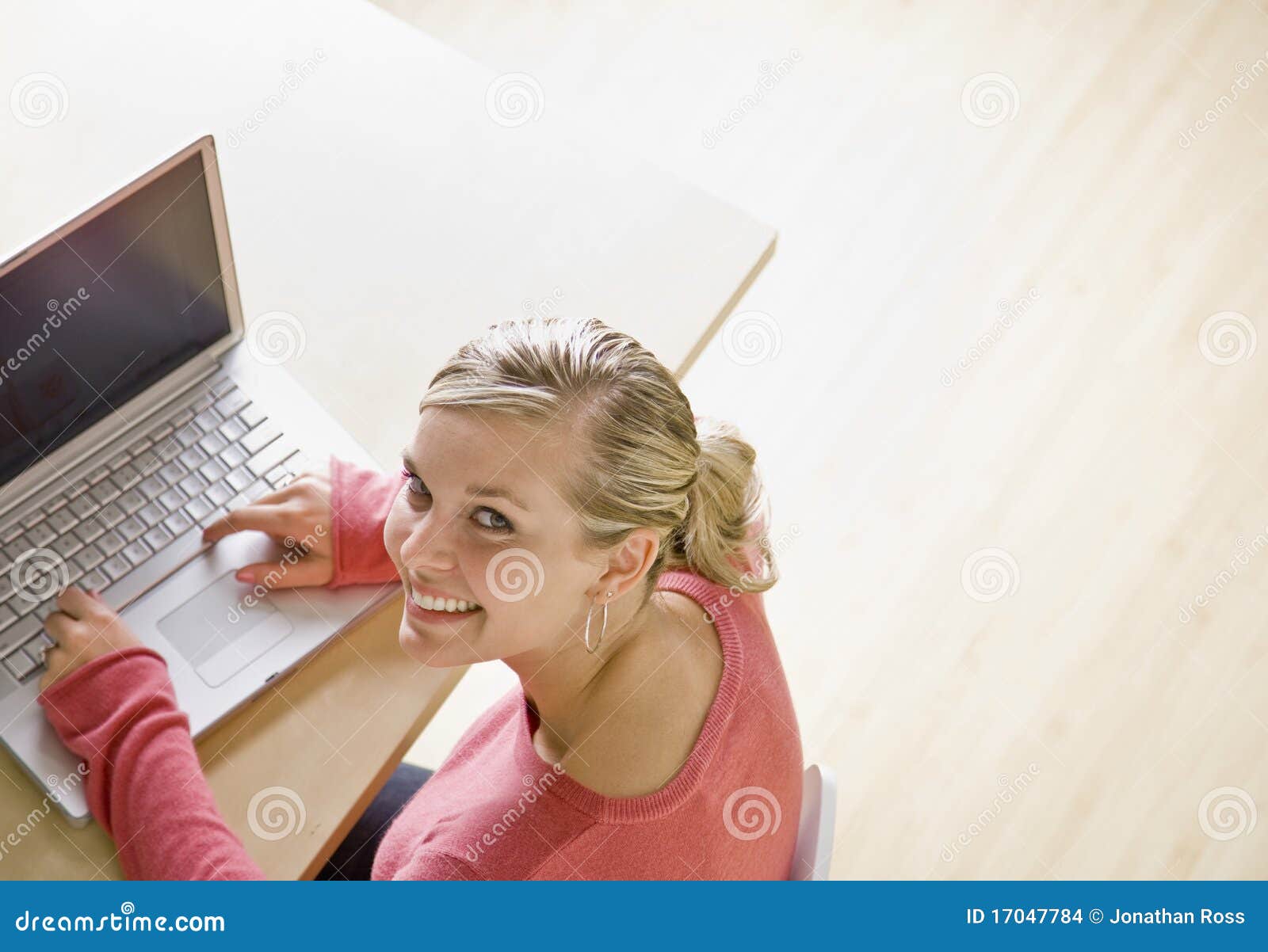 Student typing on laptop stock photo. Image of portraiture - 17047784