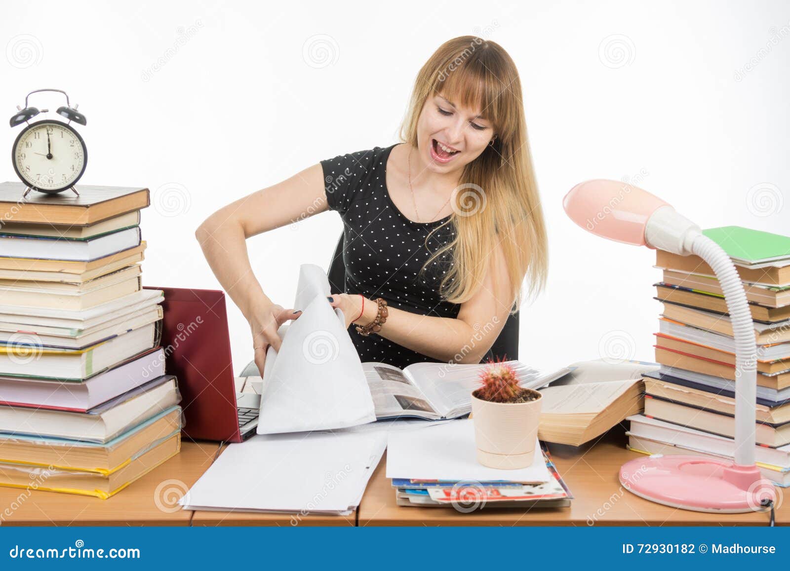 Student University of Fatigue and Anger Crumpled Drawing and Slapped it ...