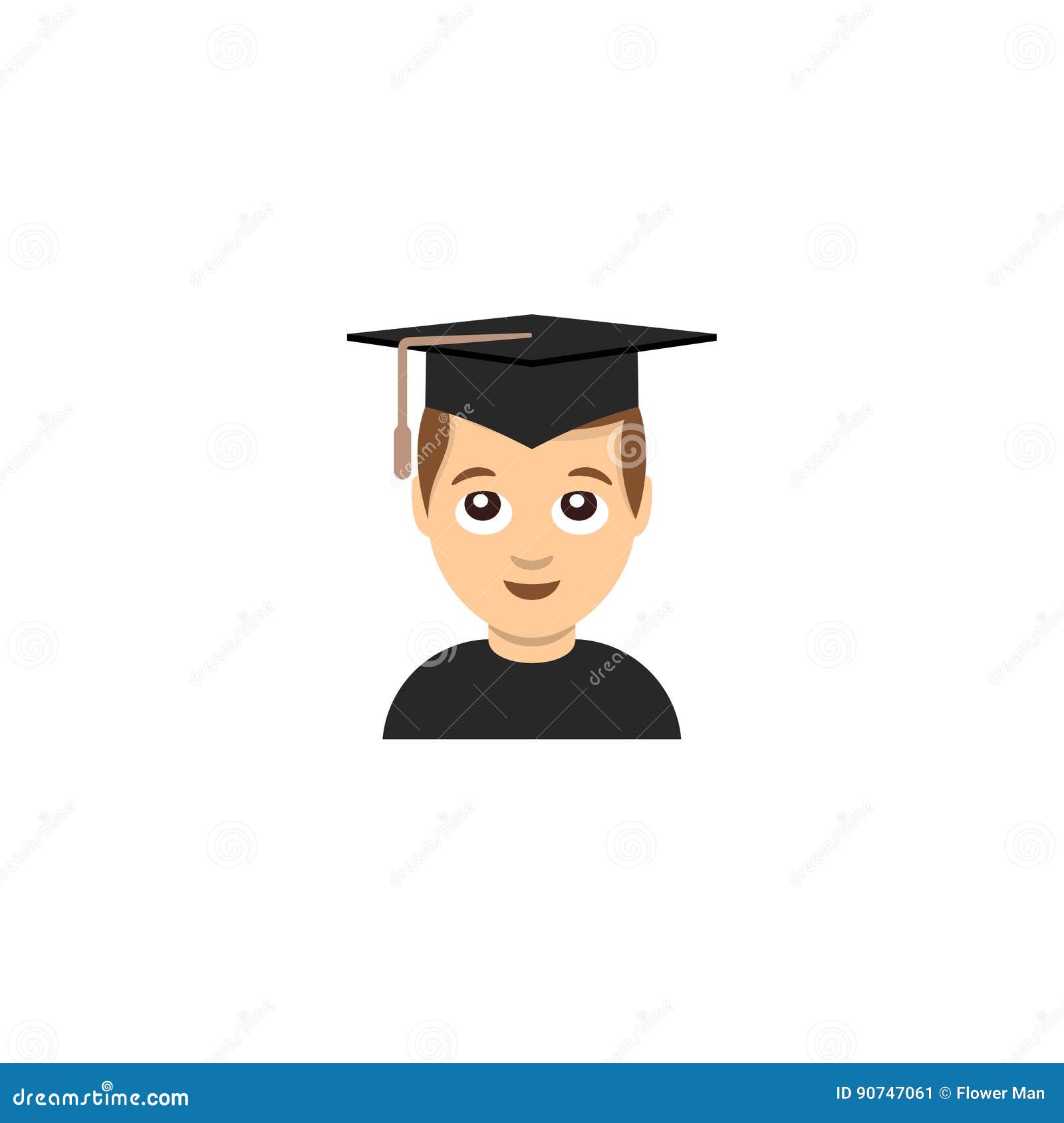 Student University Graduation Emoticon Illustration Stock Vector ...
